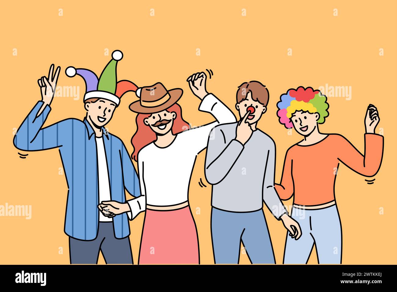 Man enjoying parade Stock Vector Images - Alamy