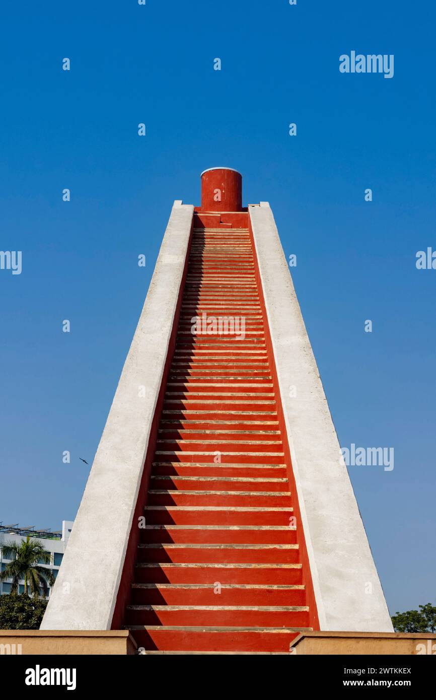 India, New Delhi, Parliament Street, Jantar Mantar, Zentraler Turm des ...