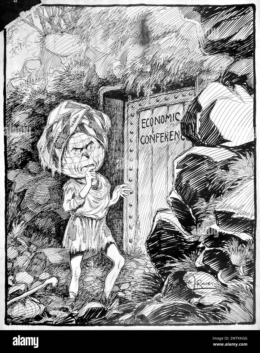 Cartoon - Depression Robber's Cave Containing Untold Wealth Arthur ...