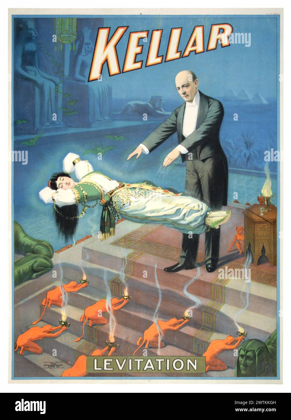 Magic poster - Kellar - Levitation Stock Photo - Alamy