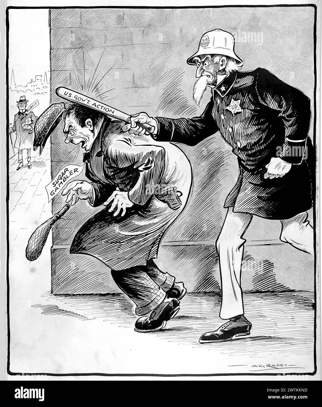 Cartoon - The Surprise Hold-Up Man Arthur George Racey (1870-1941 Stock ...