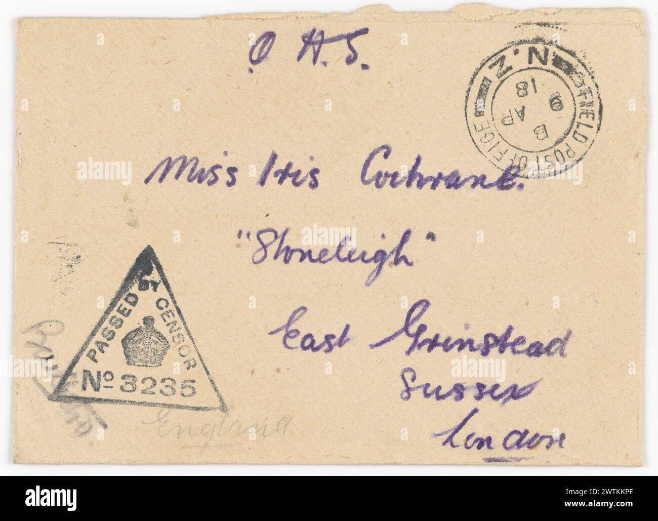 Philatelic 'cover' [envelope], WWI Visual and Verbal Communication ...
