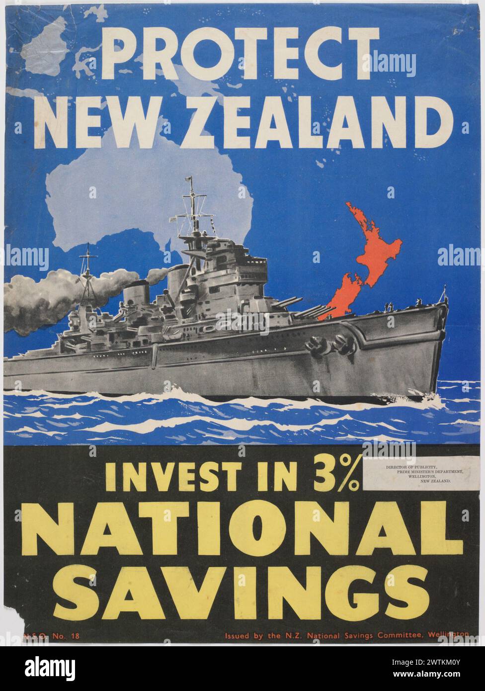 Poster, 'Protect New Zealand' political posters Stock Photo - Alamy