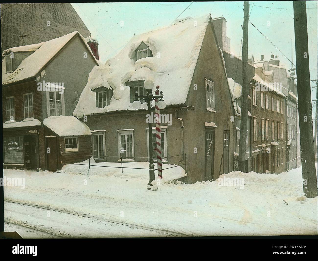 Transparency - Montcalm House, Quebec City, QC, about 1930 Stock Photo ...