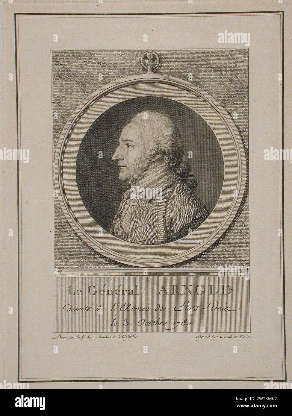 Etching - General Arnold Stock Photo - Alamy
