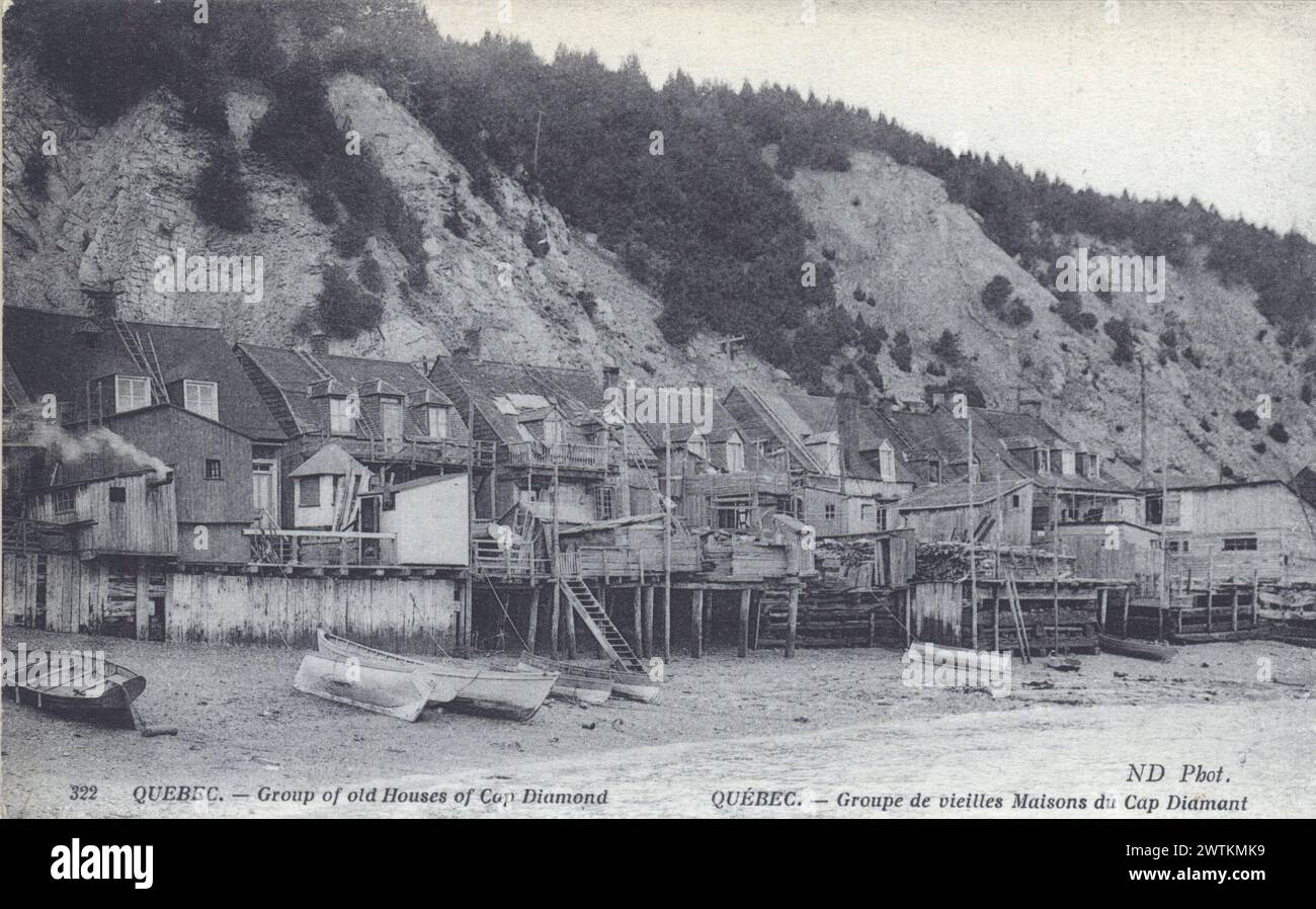 Collotype - Houses, Cape Diamond, Quebec City, QC, about 1907 Neurdein ...
