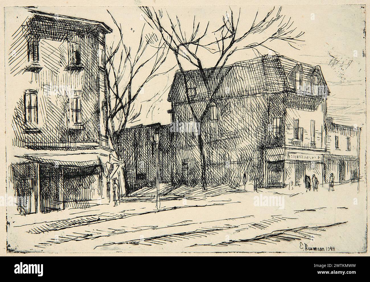 Etching - Hochelaga Ernst Neumann (1907-1956 Stock Photo - Alamy