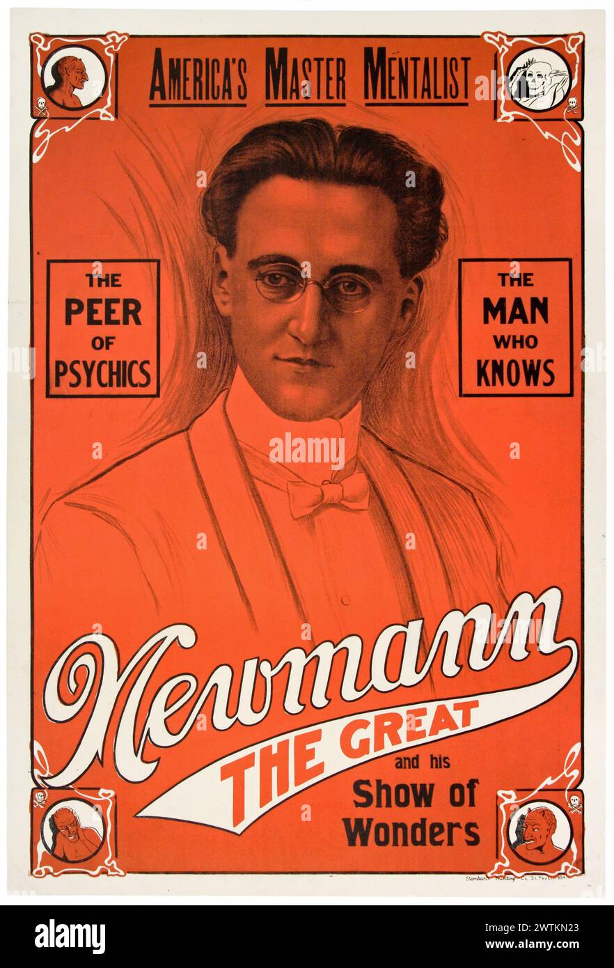 Magic poster - America's Master Mentalist - Newmann The Great and his ... Magic poster - America's Master Mentalist - Newmann The Great and his ...