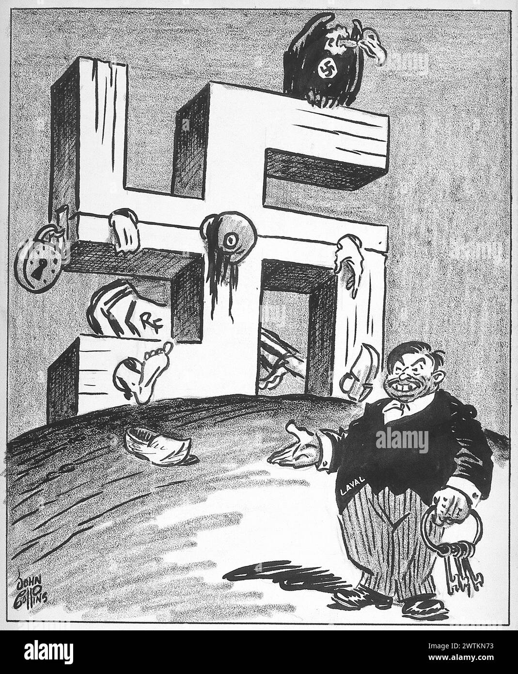 Cartoon new order in Black and White Stock Photos & Images - Alamy