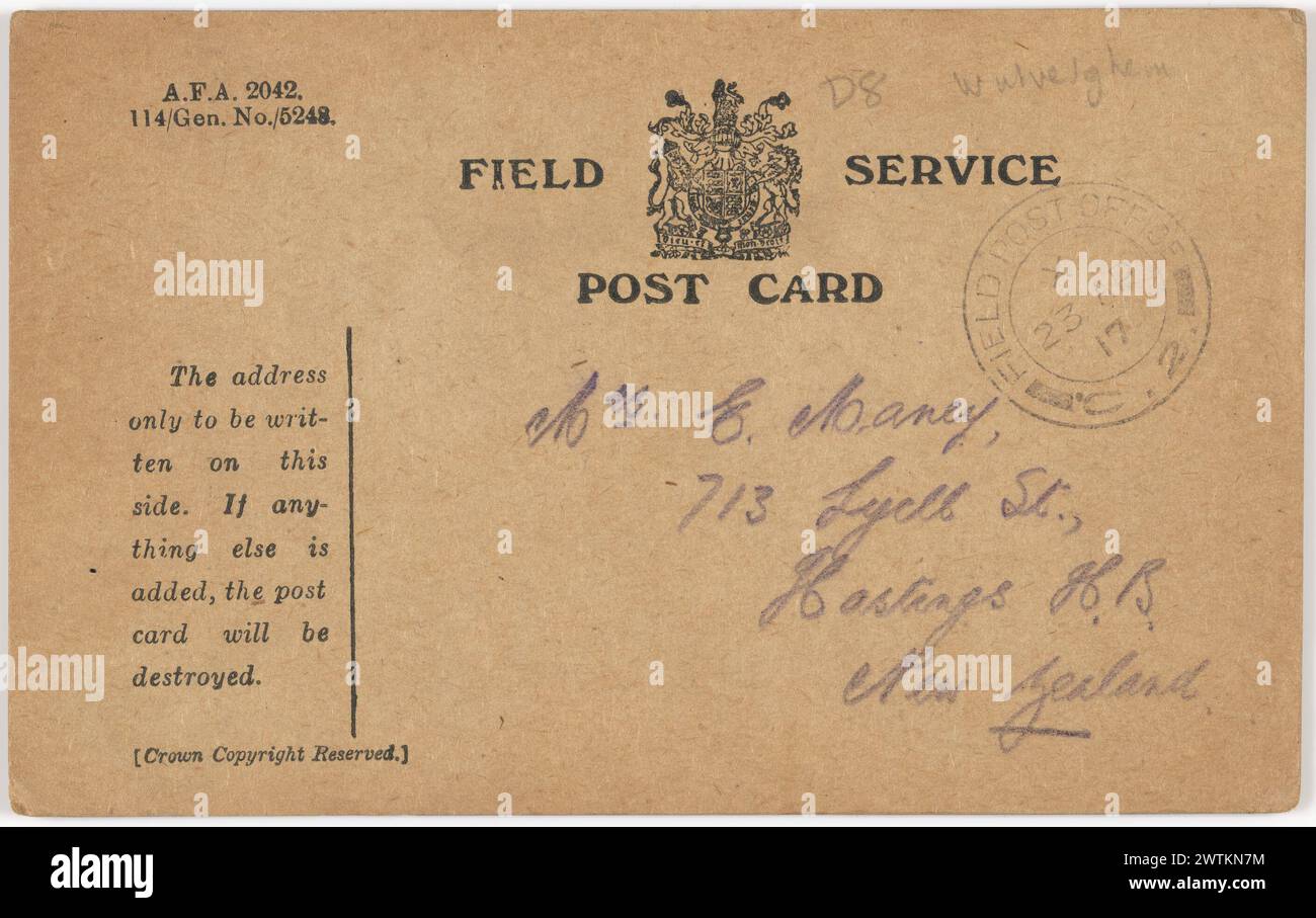 Wwi military postcard hi-res stock photography and images - Alamy