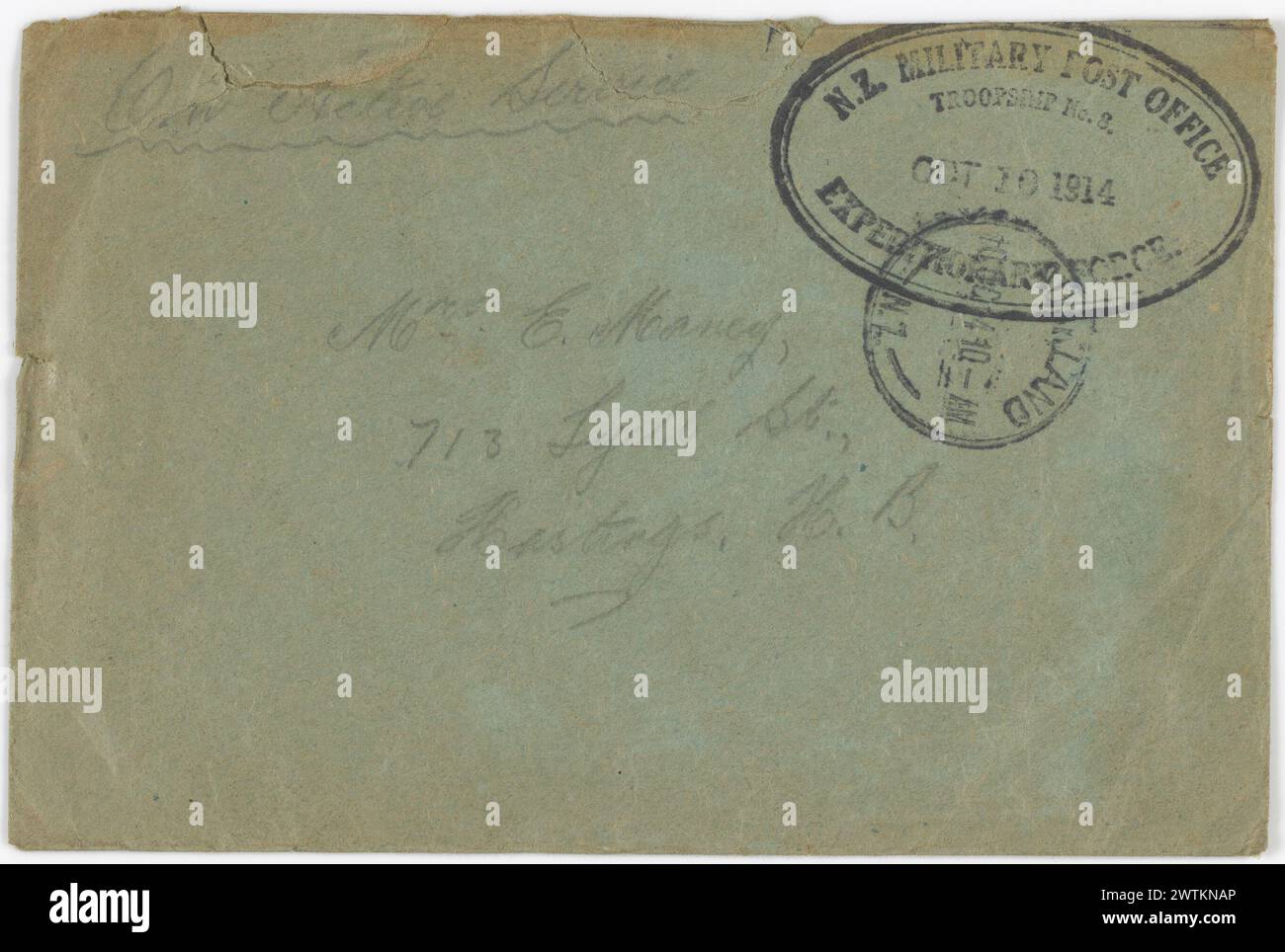 Philatelic 'cover' [envelope], WWI Visual and Verbal Communication ...