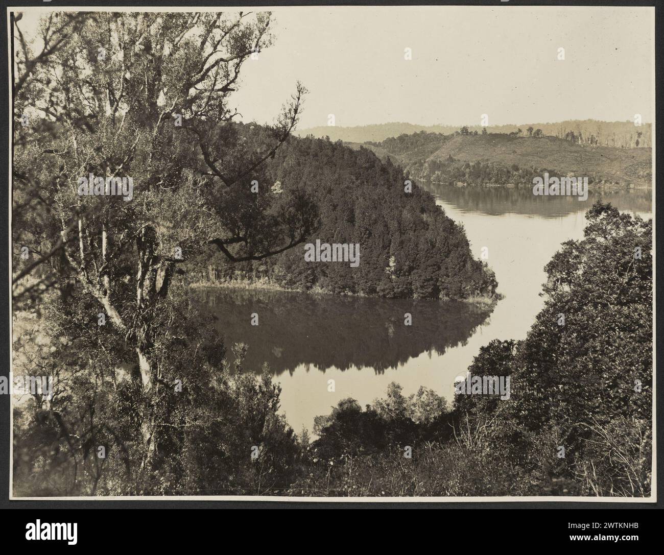 Lake Rotoma. From the album: Summers album gelatin silver prints, black ...