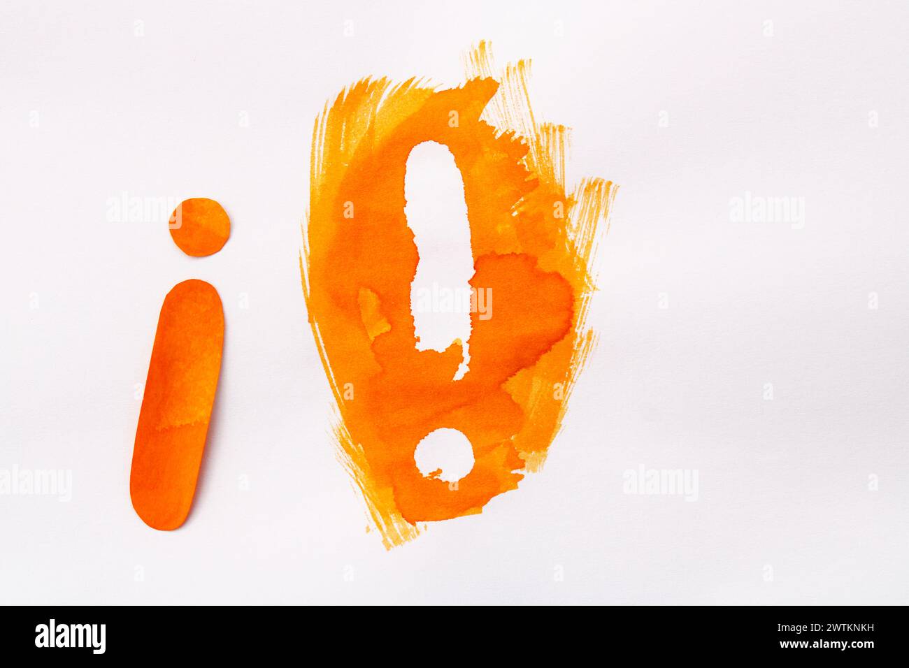 Exclamation marks, figure and ground Stock Photo - Alamy
