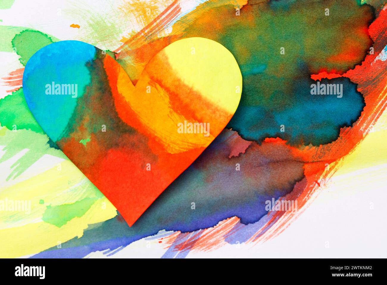 A riot of color inside and outside a heart Stock Photo - Alamy