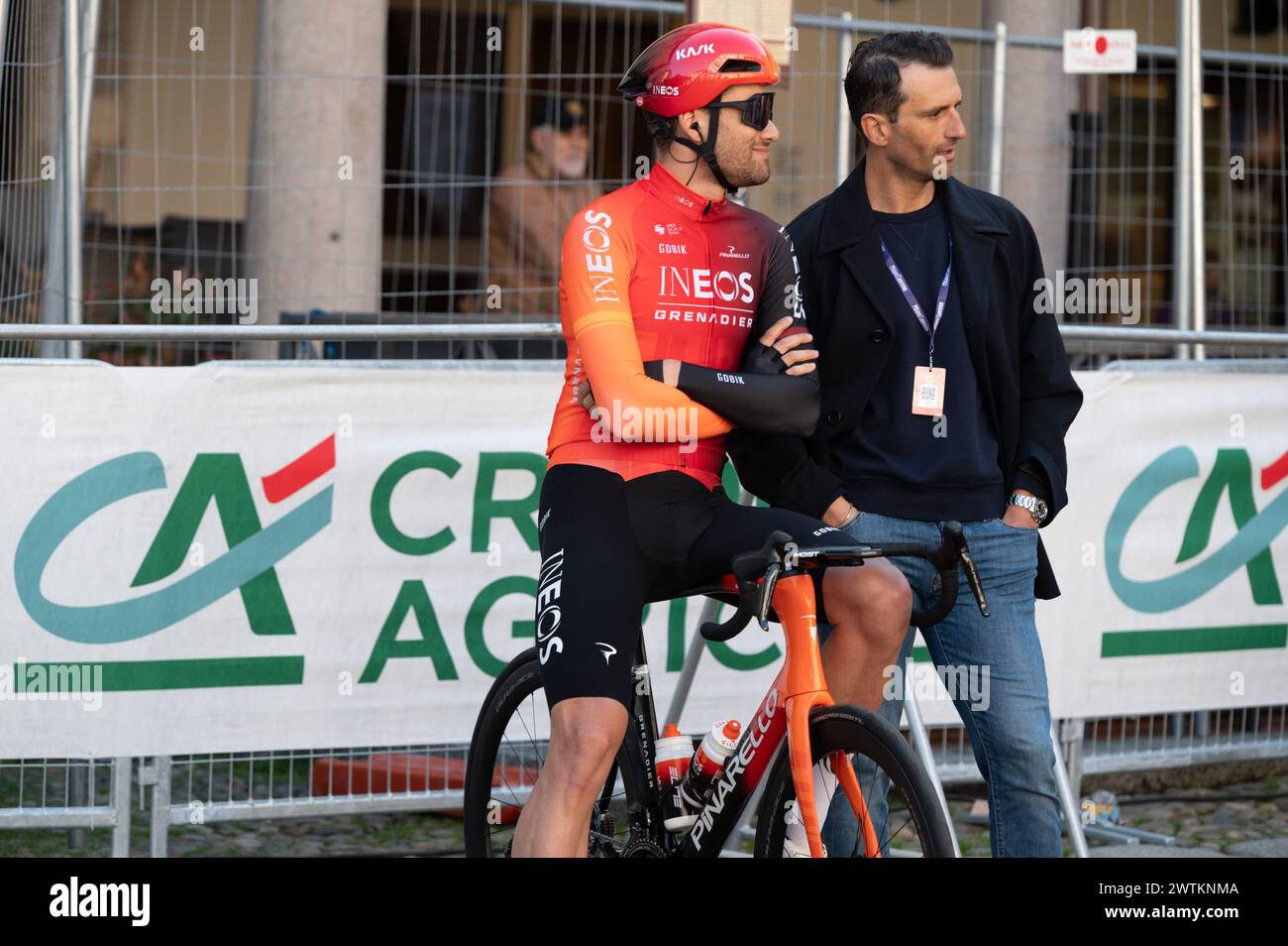 San Remo, Italy. 16th Mar, 2024. Filippo Ganna, Team Ineos Grenadiers e ...