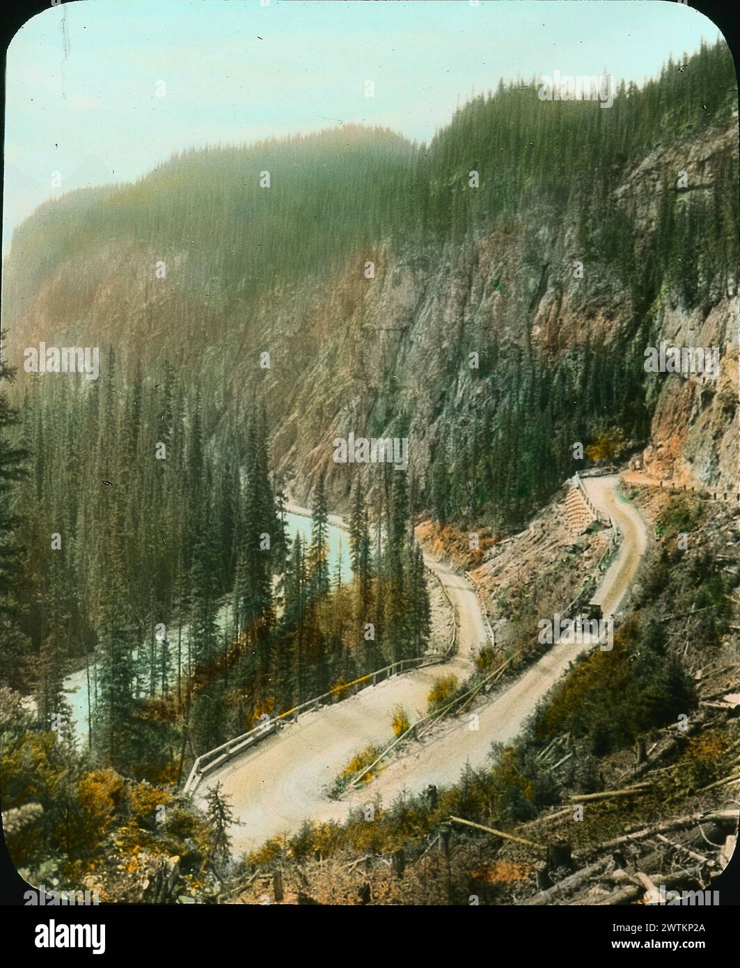 Transparency - Switchback road at Mount Cathedral and Crags, Yoho ...