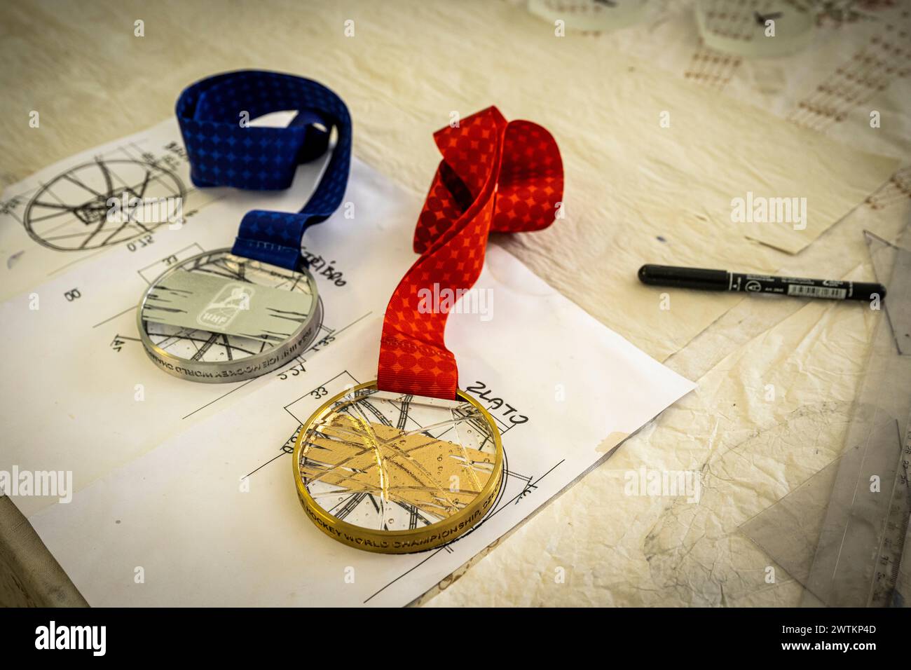 Novy Bor, Czech Republic. 18th Mar, 2024. Glassmakers from Kolektiv ...