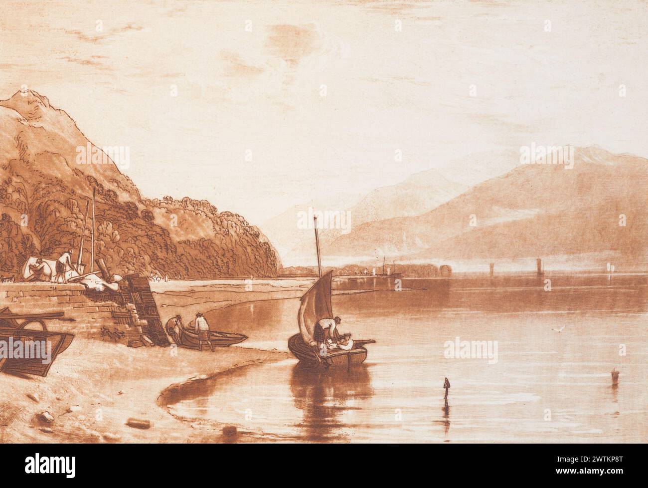 Inverary Pier, Loch Fyne, morning. prints, etchings, works on paper ...