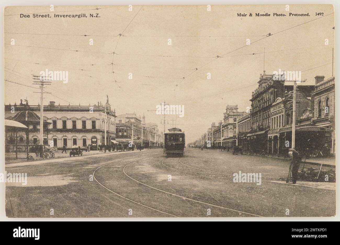 Dee Street, Invercargill, New Zealand photographic postcards Stock ...