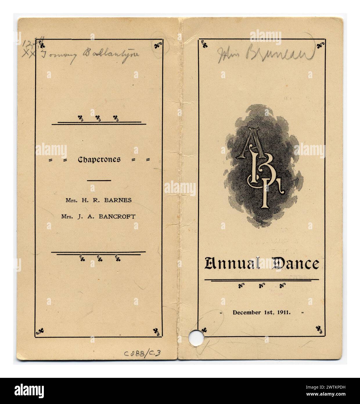 Dance card - Annual Dance Stock Photo - Alamy