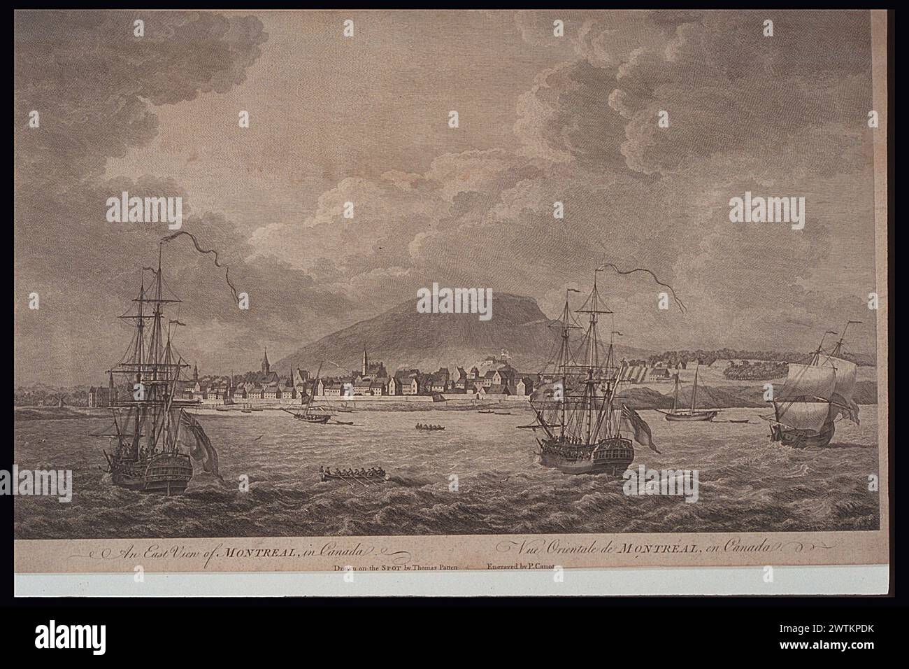 Etching - An East View of Montreal, in Canada Thomas Patten (Act. 1760 ...