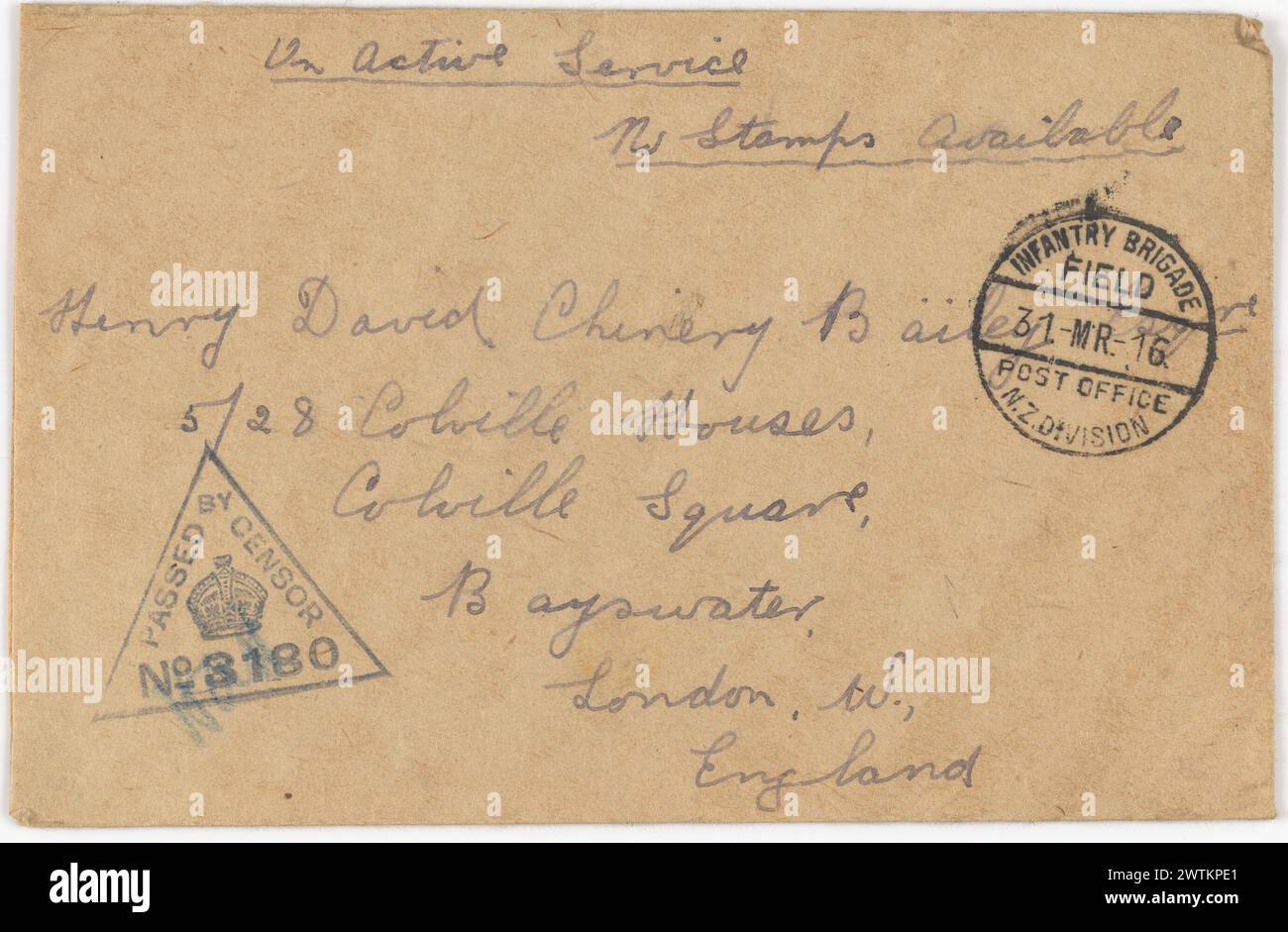 Philatelic 'cover' [envelope], WWI Visual and Verbal Communication ...