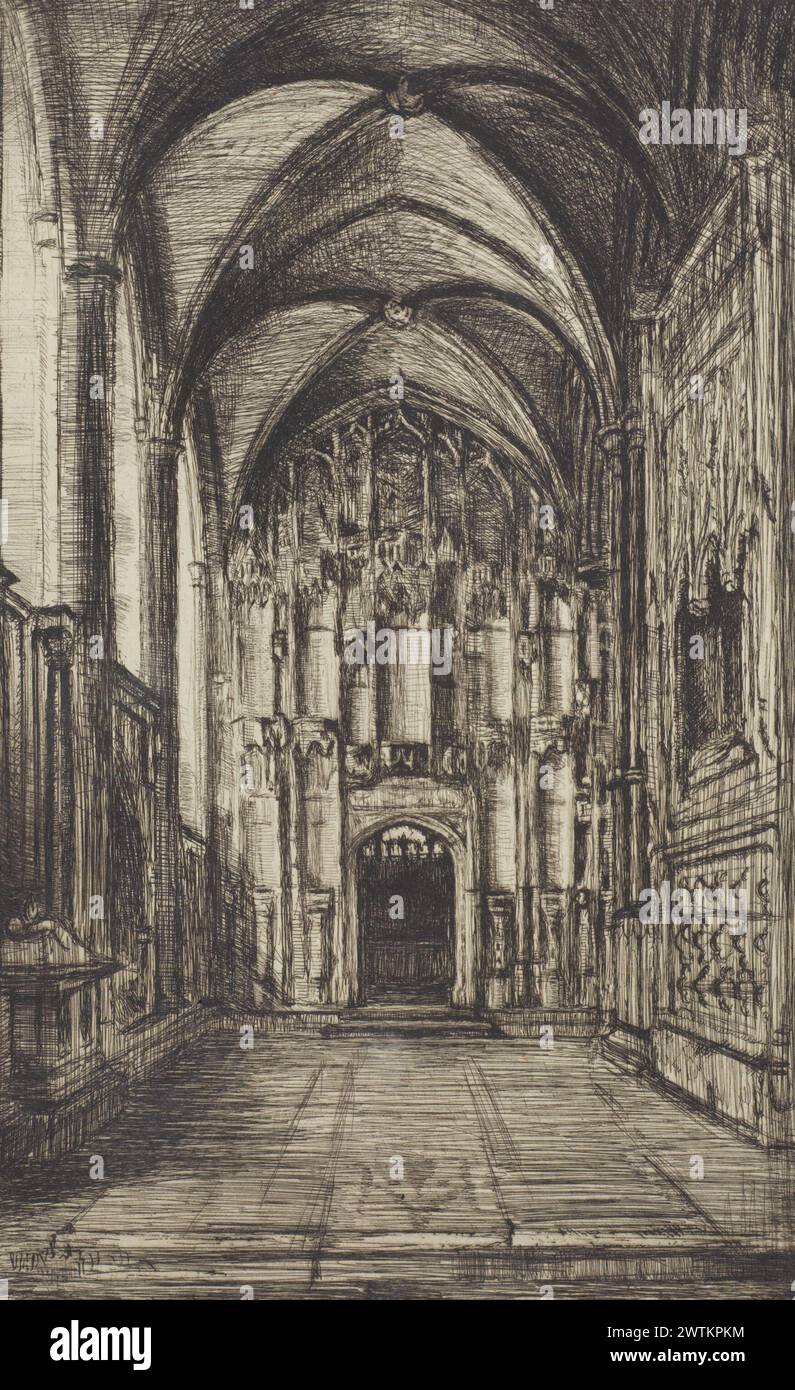 Bishop West's chapel prints, etchings, works on paper Stock Photo - Alamy
