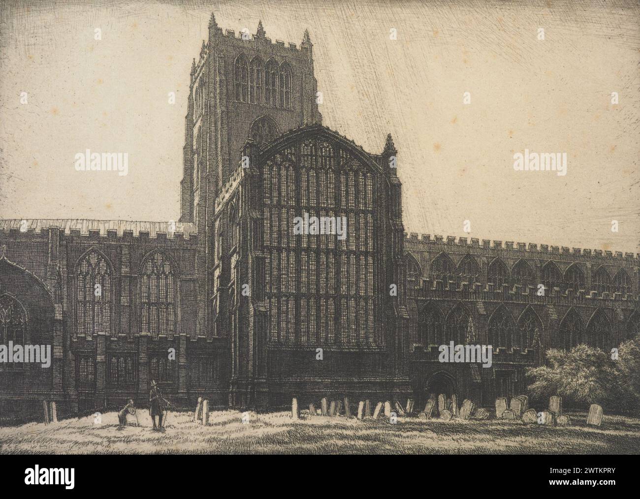 St. Mary's, Nottingham prints, etchings, works on paper Stock Photo - Alamy