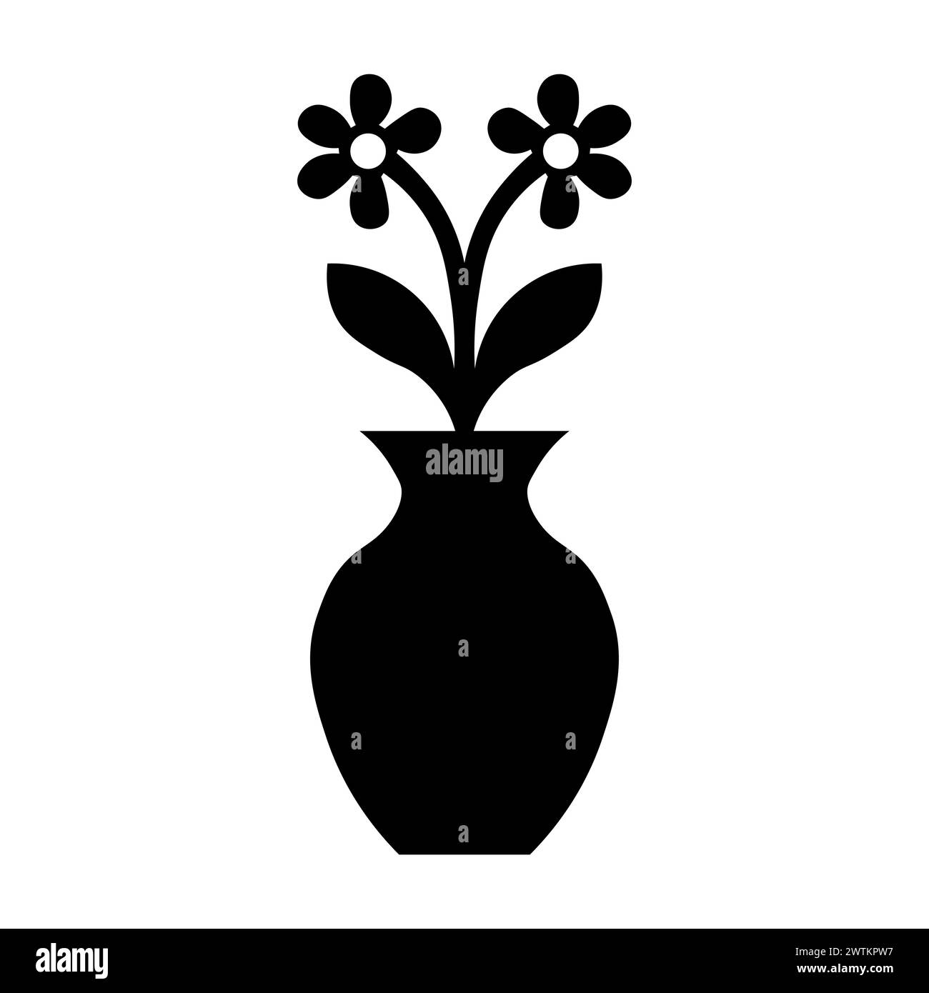 black vector vase icon on white background Stock Vector Image & Art - Alamy