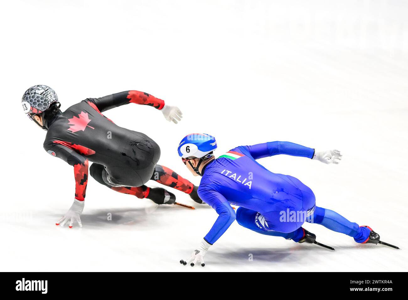DANDJINOU William CAN competing in the final of the 1000m in the World ...