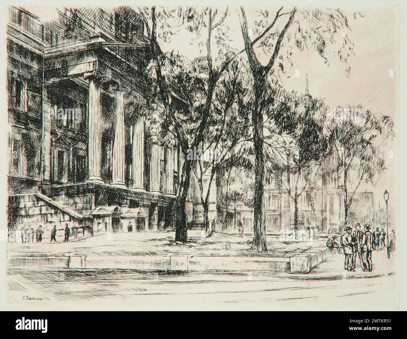 Etching - Old courthouse, Montreal Ernst Neumann (1907-1956 Stock Photo ...