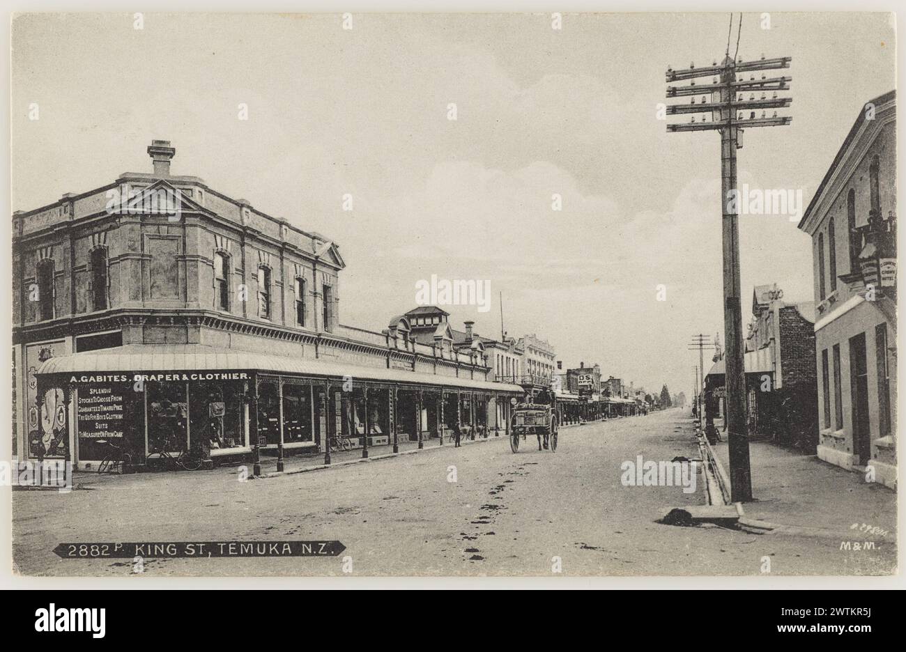 King Street, Temuka, New Zealand photographic postcards Stock Photo - Alamy
