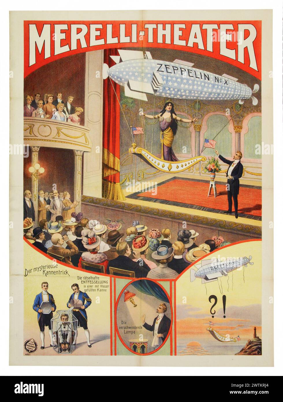 Magic poster - Merelli Theater Stock Photo - Alamy