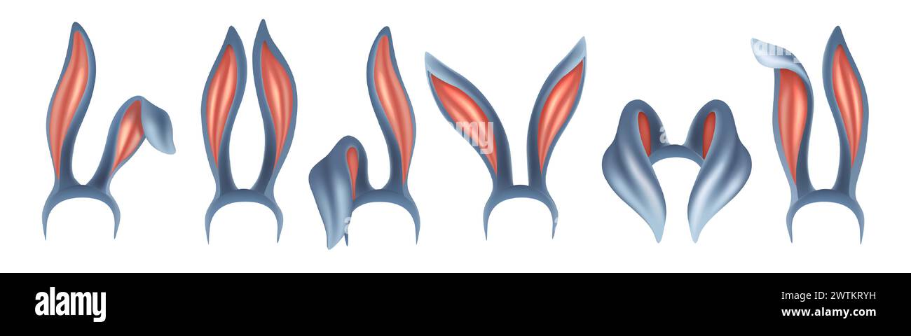 Bunny ears. Easter rabbit 3D headband. Head costume festive decoration ...