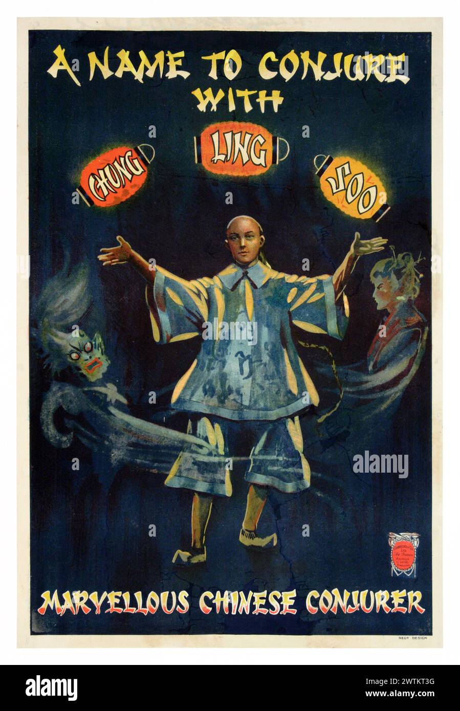 Magic poster - Chung Ling Soo A Name To Conjure With Stock Photo - Alamy
