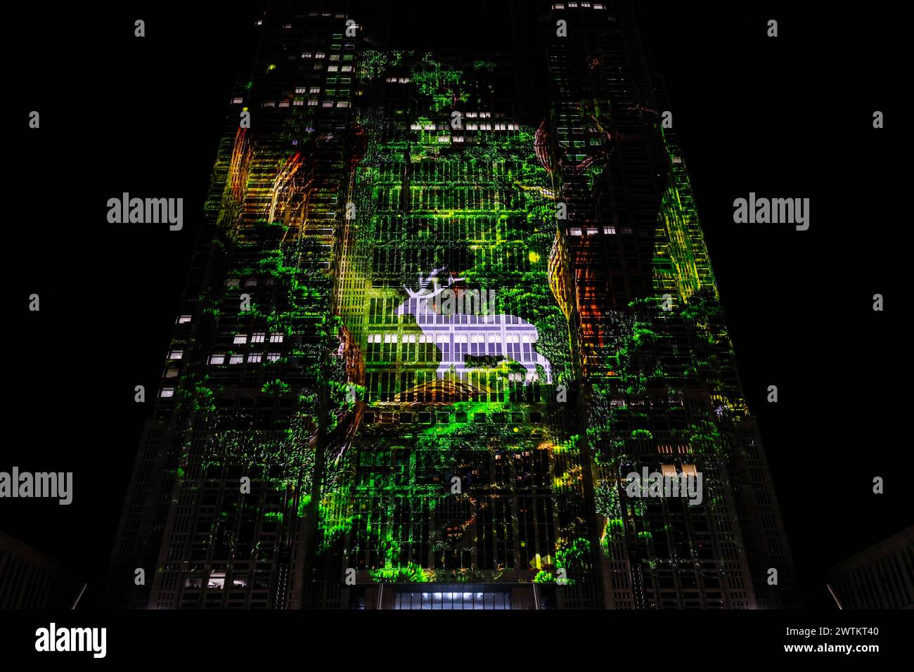 WORLD LARGEST PROJECTION MAPPING SHOW IN SHINJUKU TOKYO Stock Photo - Alamy