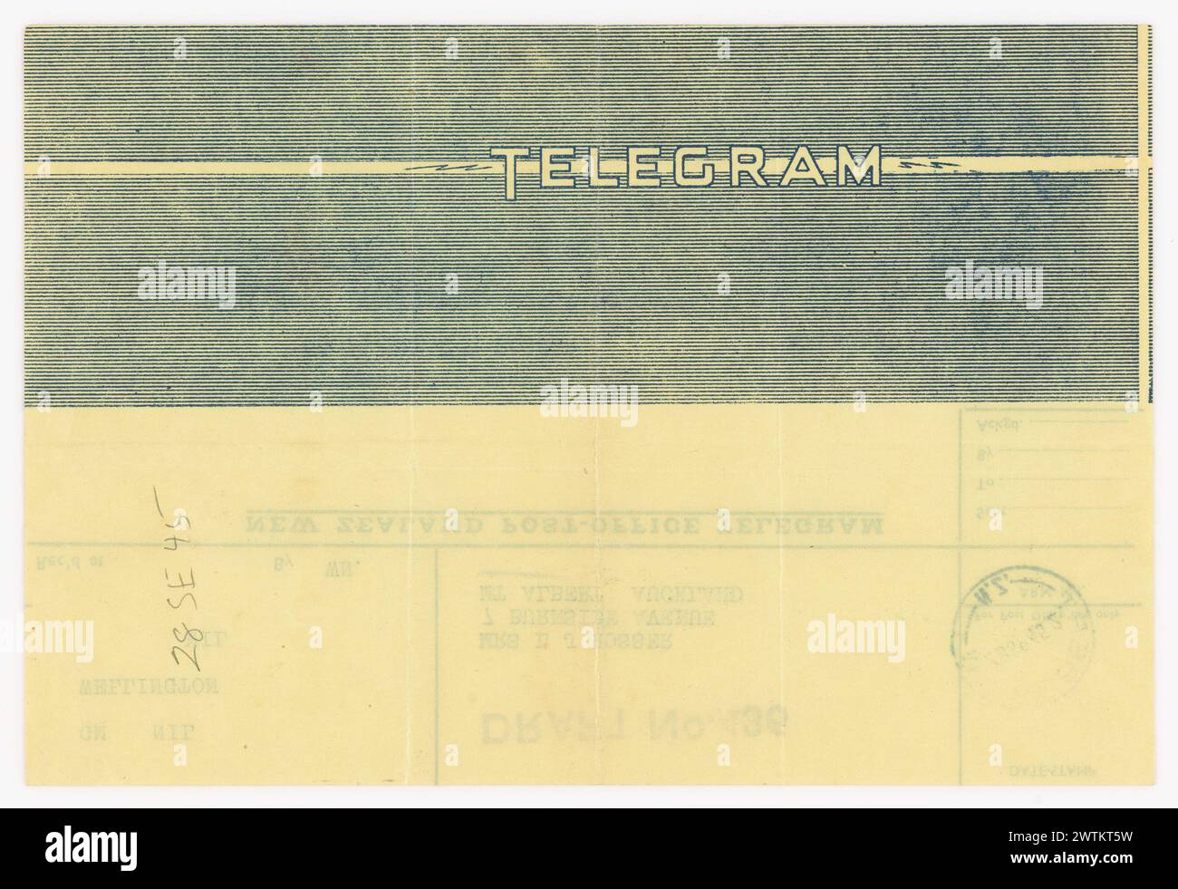 Telegram, WWII telegrams Stock Photo - Alamy