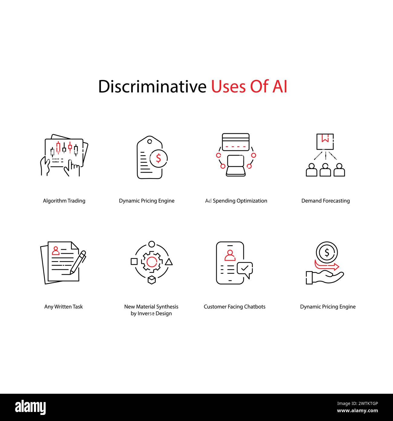 Discriminatory AI Practices Vector Symbols Mitigating Bias in ...