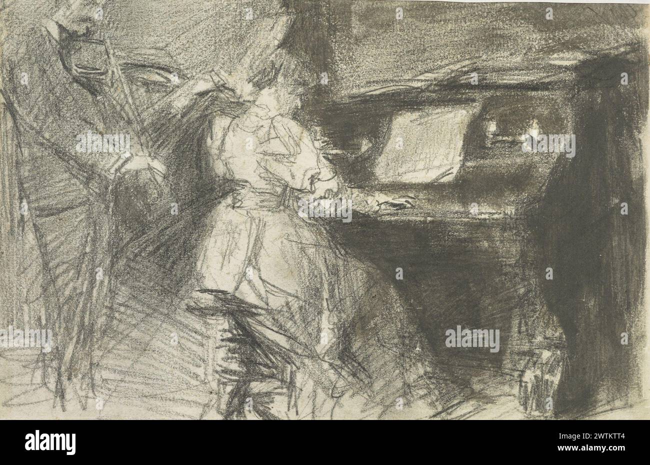 Musicians drawings, works on paper Stock Photo - Alamy