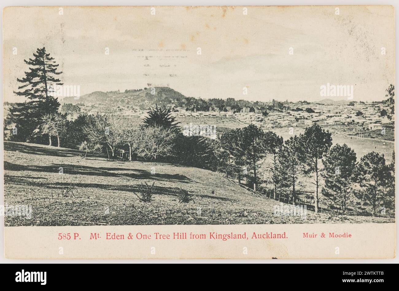 Mt Eden & One Tree Hill from Kingsland, Auckland photographic postcards ...