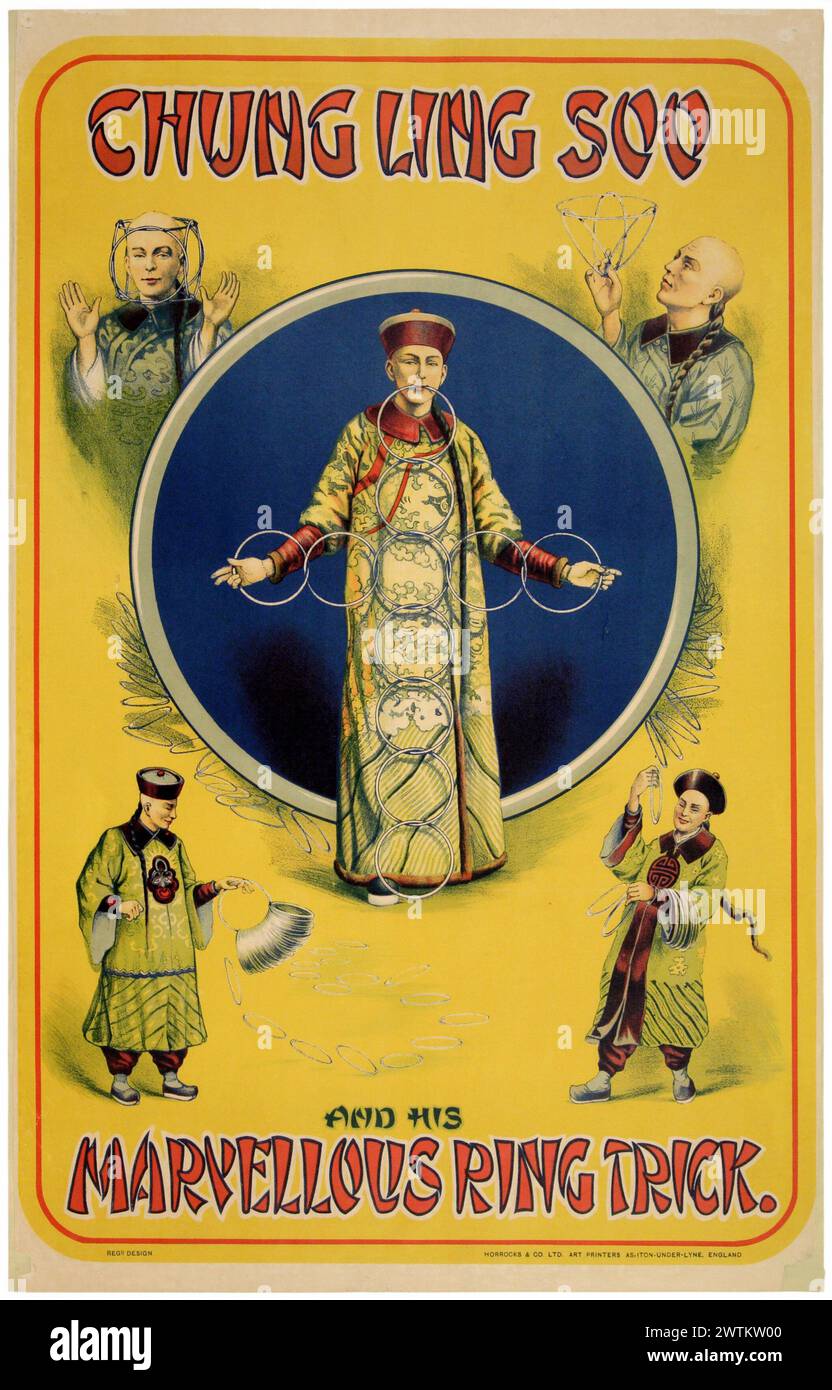 Magic poster - Chung Ling Soo And His Marvellous Ring Trick Stock Photo ...