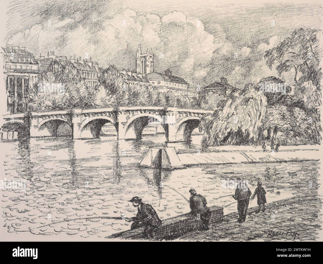 The bridge prints, lithographs, works on paper Stock Photo - Alamy