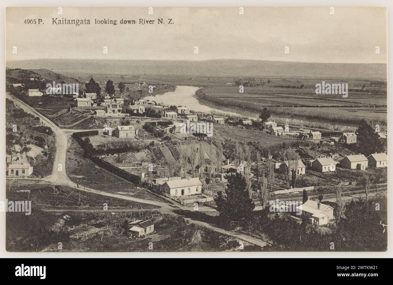 Kaitangata looking down River, New Zealand photographic postcards Stock ...