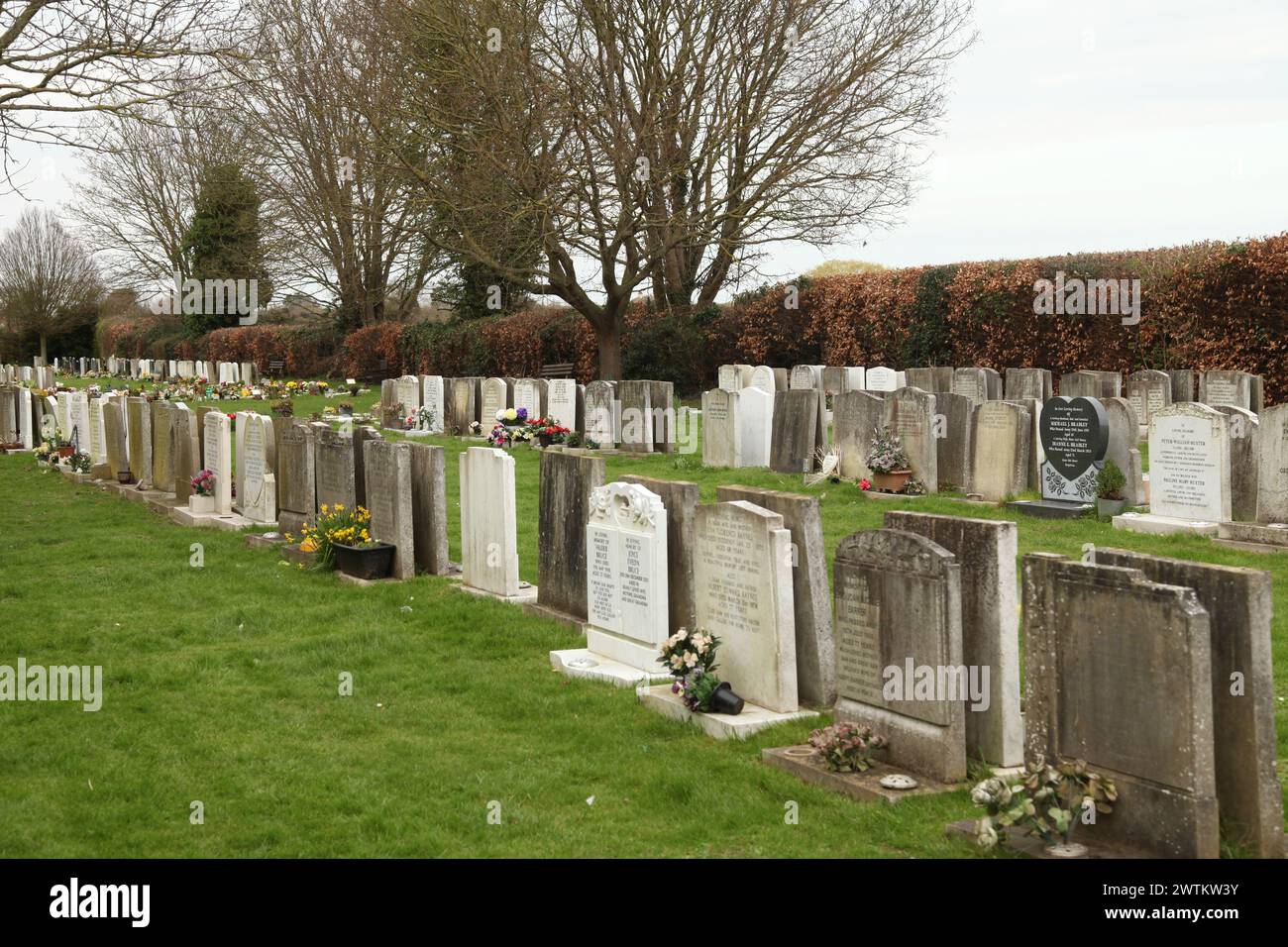 St Nicholas' Churchyard graveyard, Great Wakering, Essex, England, UK ...