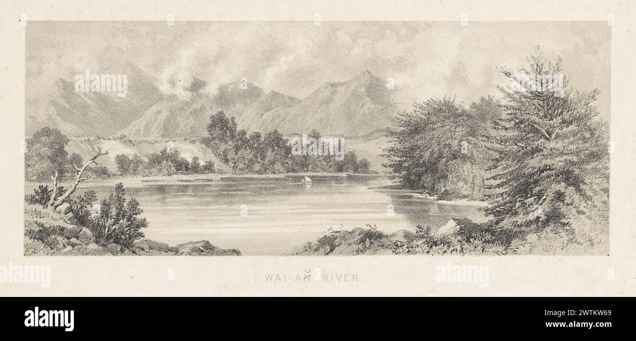 New Zealand Graphic and Descriptive. Plate V. Waiau River prints ...