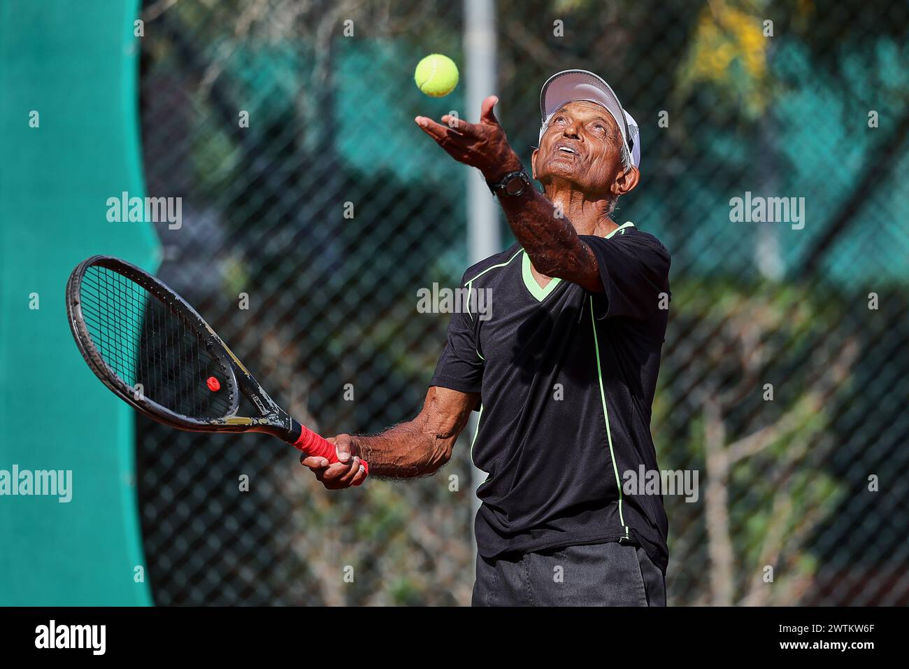 Manavgat, Antalya, Turkey. 18th Mar, 2024. Raj Naganna (RSA) serves during the 2024 World Team ...
