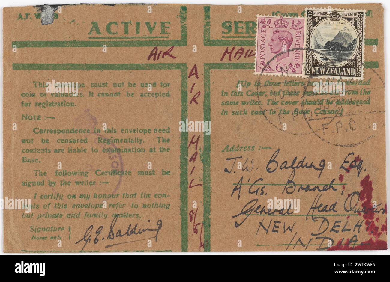Philatelic 'cover' [envelope], WWII Visual and Verbal Communication ...