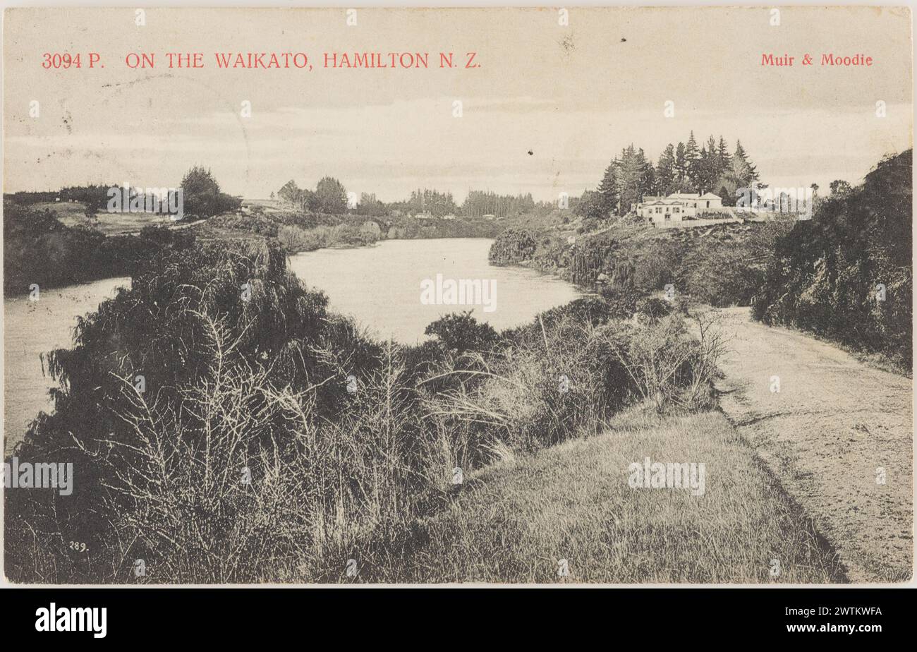 On the Waikato, Hamilton, New Zealand photographic postcards Stock ...