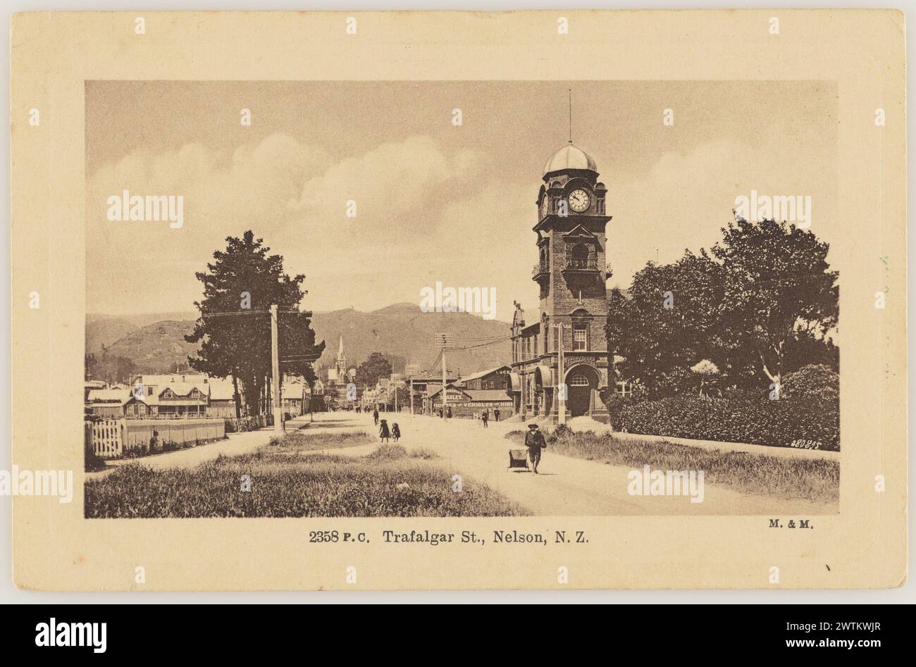 Trafalgar Street, Nelson, New Zealand photographic postcards Stock ...