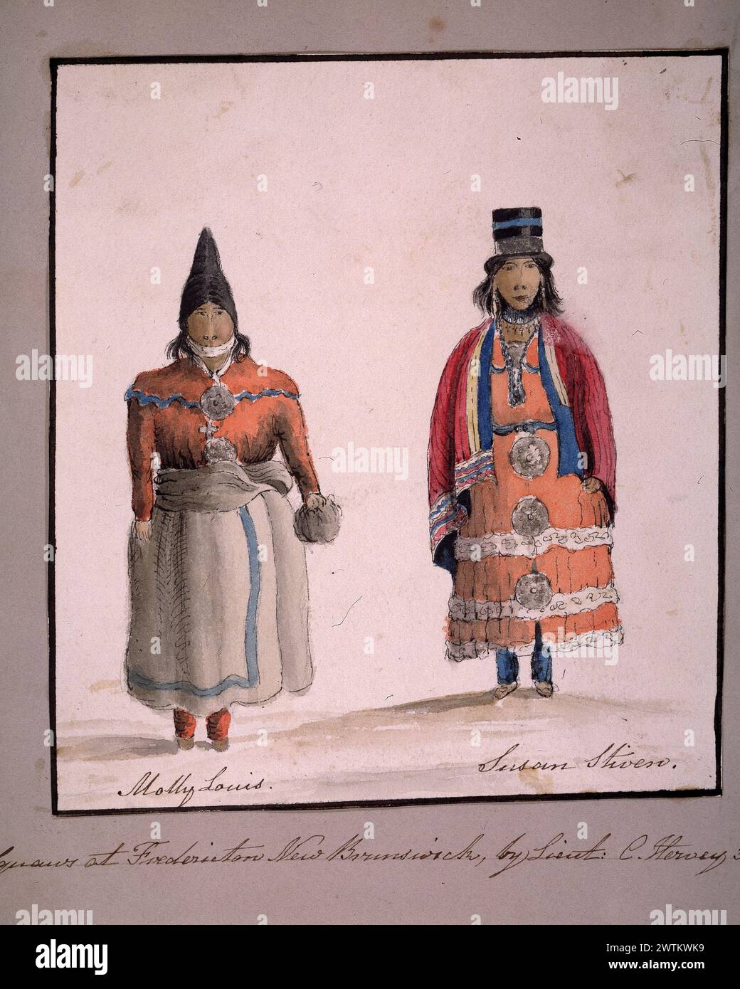 Watercolour - Two Native Women at Fredericton, New Brunswick. Molly ...